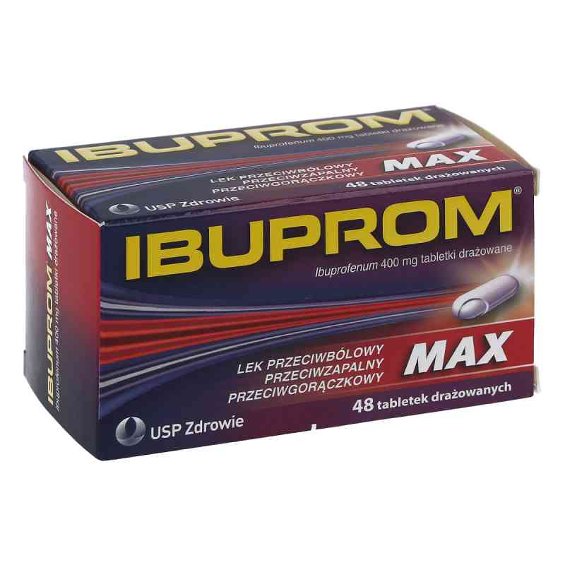 Ibuprom Max 400 mg 48 tabletek, lek przeciwbólowy i przeciwzapalny ...