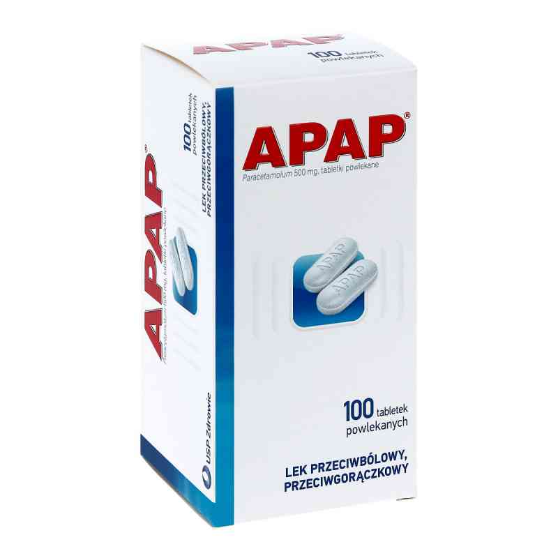 Apap 100 tabletek, Apap dawkowanie, ulotka, Apap cena - Apo-Discounter.pl