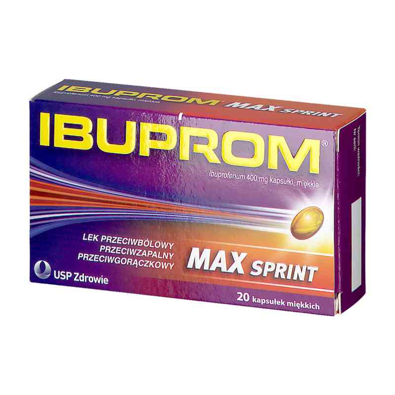 Ibuprom Max Sprint 400 mg kapsułki, Ibuprom kapsułki - Apo-Discounter.pl