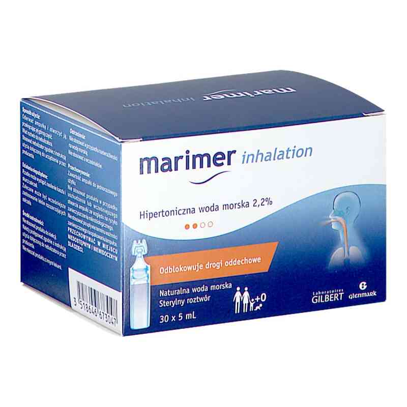 MARIMER Inhalation 2,2% Hipertoniczna woda morska do nebulizacji 30