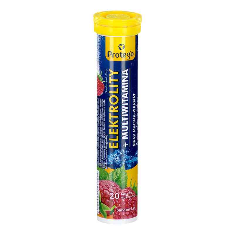 Protego Elektrolity + Multiwitamina smak malina-granat 20