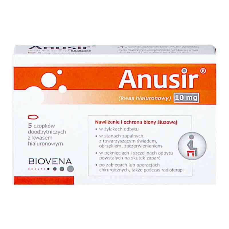 Anusir czopki doodbytnicze z kwasem hialuronowym - Apo-Discounter.pl