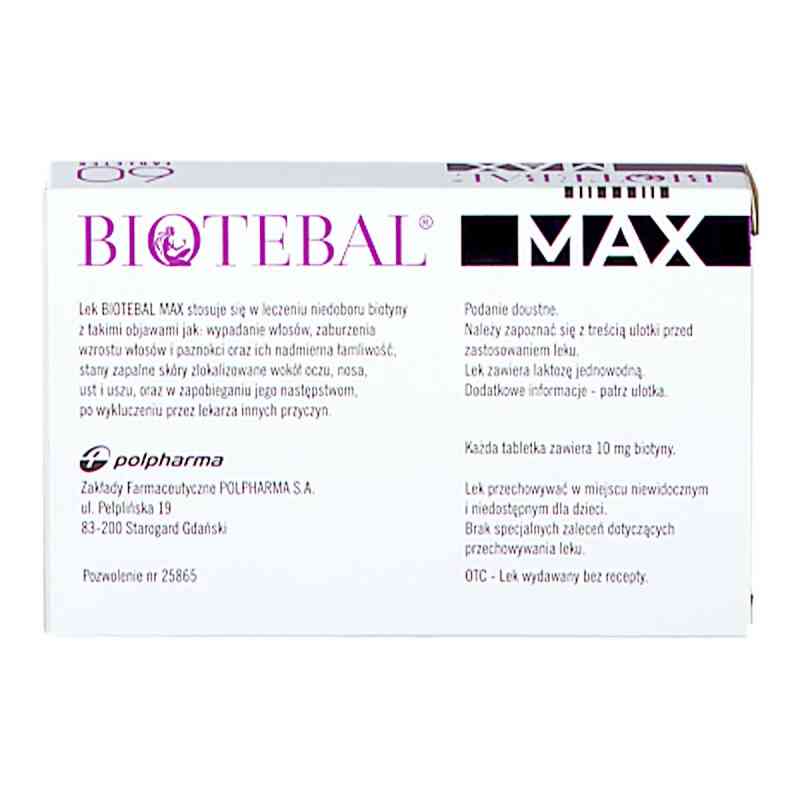 Biotebal Max tabletki 60 kup online | apteka internetowa apo-discounter.pl