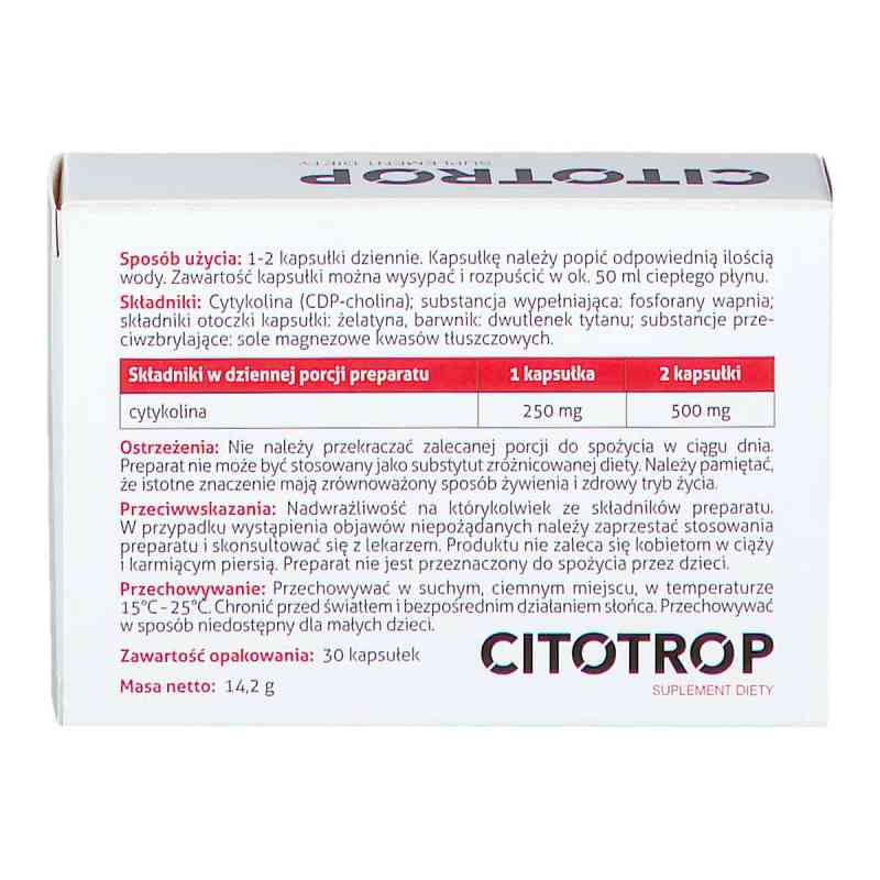 Citotrop kapsułki 30 kup online | apteka internetowa apo-discounter.pl