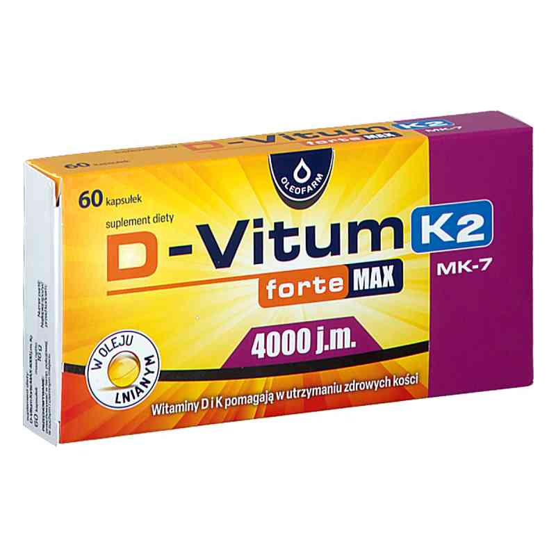 D-Vitum Forte Max 4000 j.m. K2 kapsułki 60 kup online