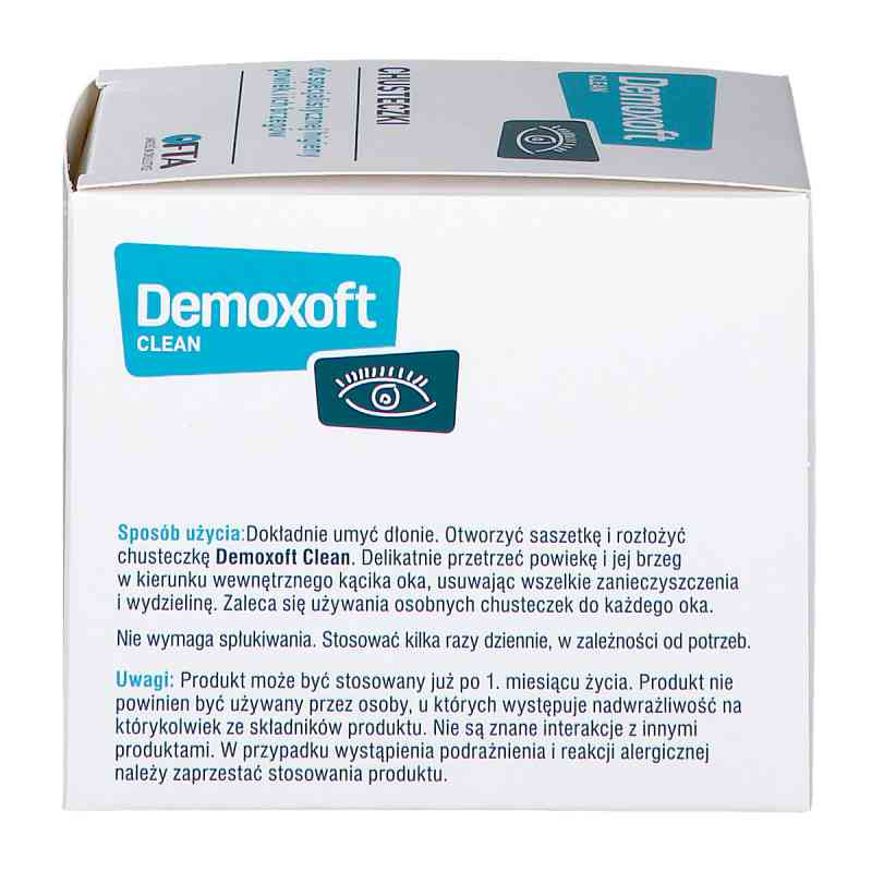 Demoxoft Clean chusteczki do higieny powiek, Demoxoft chusteczki do ...