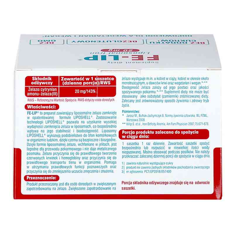 FE-LIP Liposomal Iron 20 mg saszetki 30 kup online