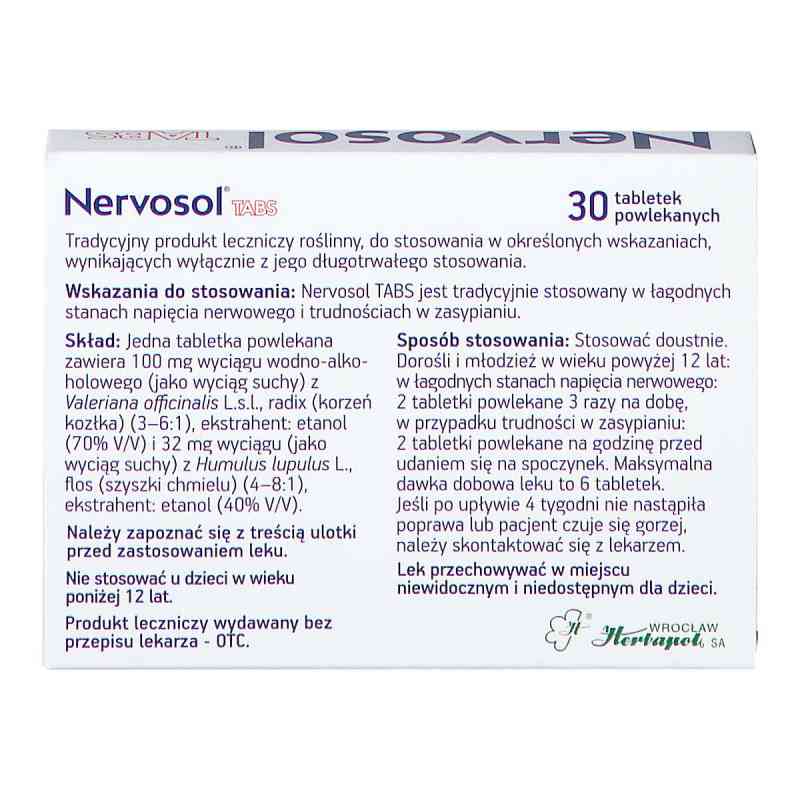 Nervosol TABS 30 kup online | apteka internetowa apo-discounter.pl