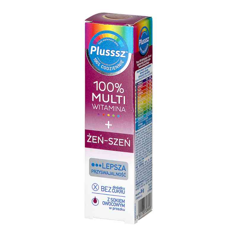 Plusssz 100% Multiwitamina + Żeń-Szeń 20 kup online