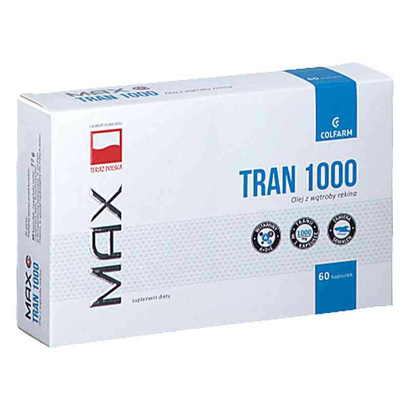 Tran 1000 Max kapsułki 60 kup online | apteka internetowa apo-discounter.pl