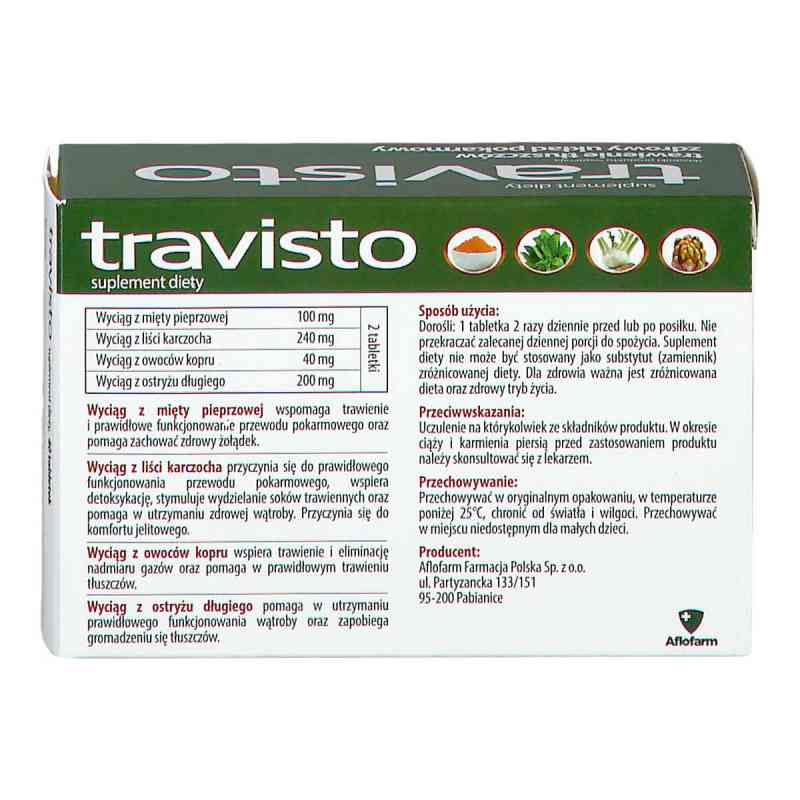 Tabletki Travisto, suplement diety Travisto cena, apteka - Apo ...