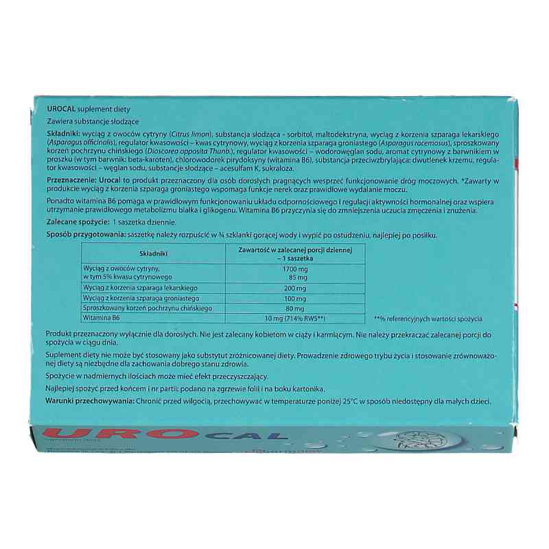 Urocal saszetki, suplement diety na nerki i drogi moczowe, Urocal ...