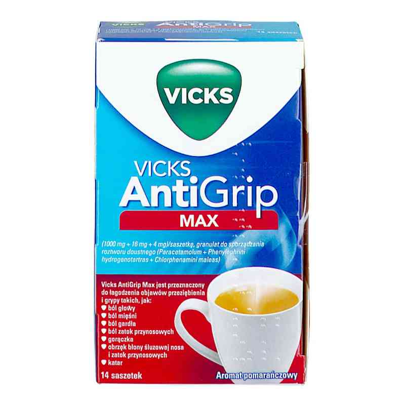 Vicks Antigrip Max saszetki 14 kup online | apteka internetowa apo ...