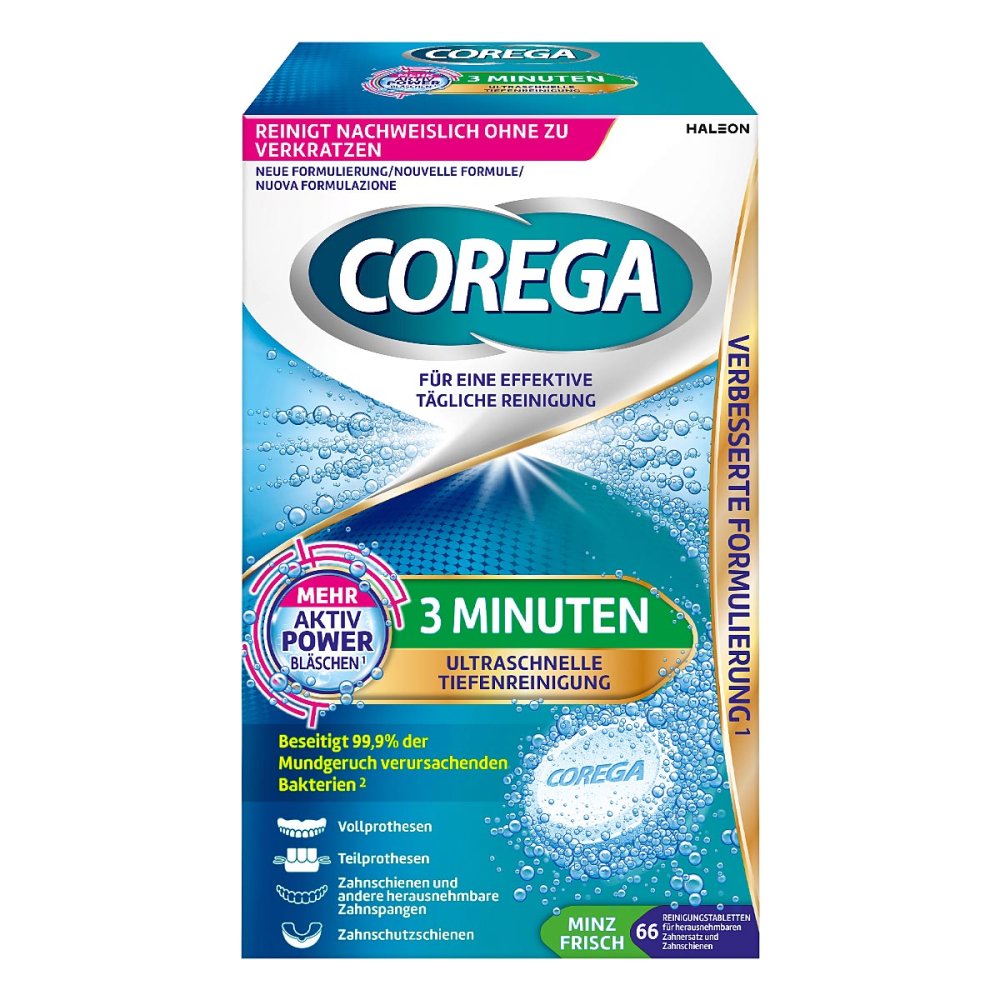 Corega Tabs 3 Minuten tabletki do czyszczenia protez 66 szt.