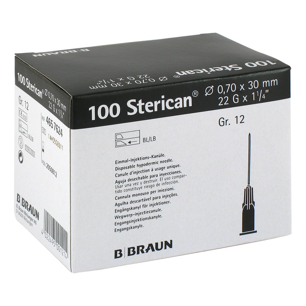 Sterican 070x30mm igła roz. 12 czarna 100 szt.