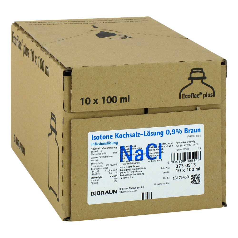 NaCl 0,9% 10X100 ml | apo-discounter.pl