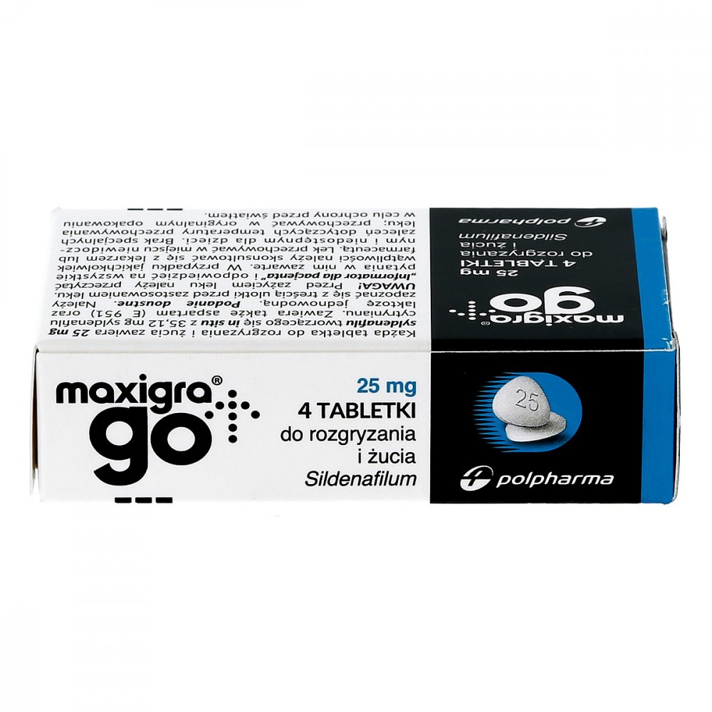 Maxigra Go 4 tabletki, Maxigra Go 25 mg cena, opinie - Apo-Discounter.pl