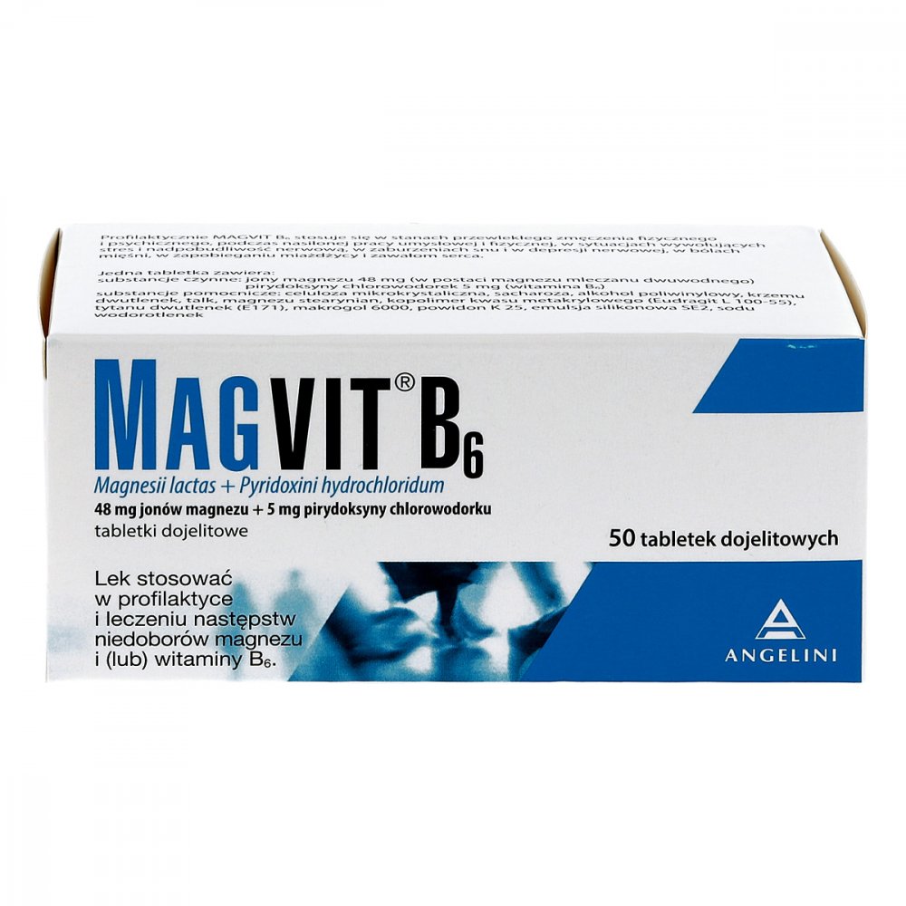 Magvit B6, magnez dojelitowy, magnez w postaci leku - Apo-Discounter.pl