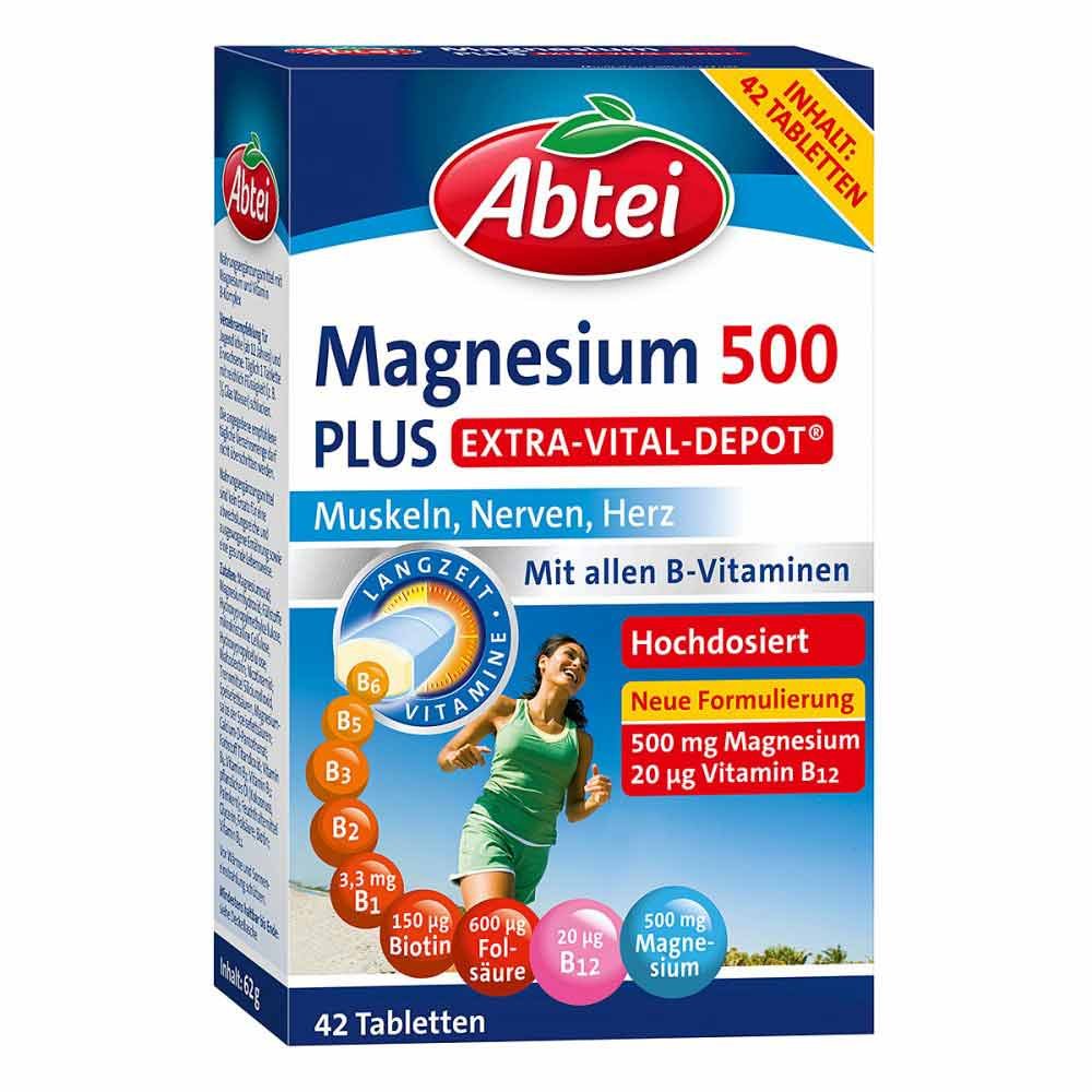 Abtei Magnesium 500 Plus tabletki 42 szt. | apteka internetowa apo ...