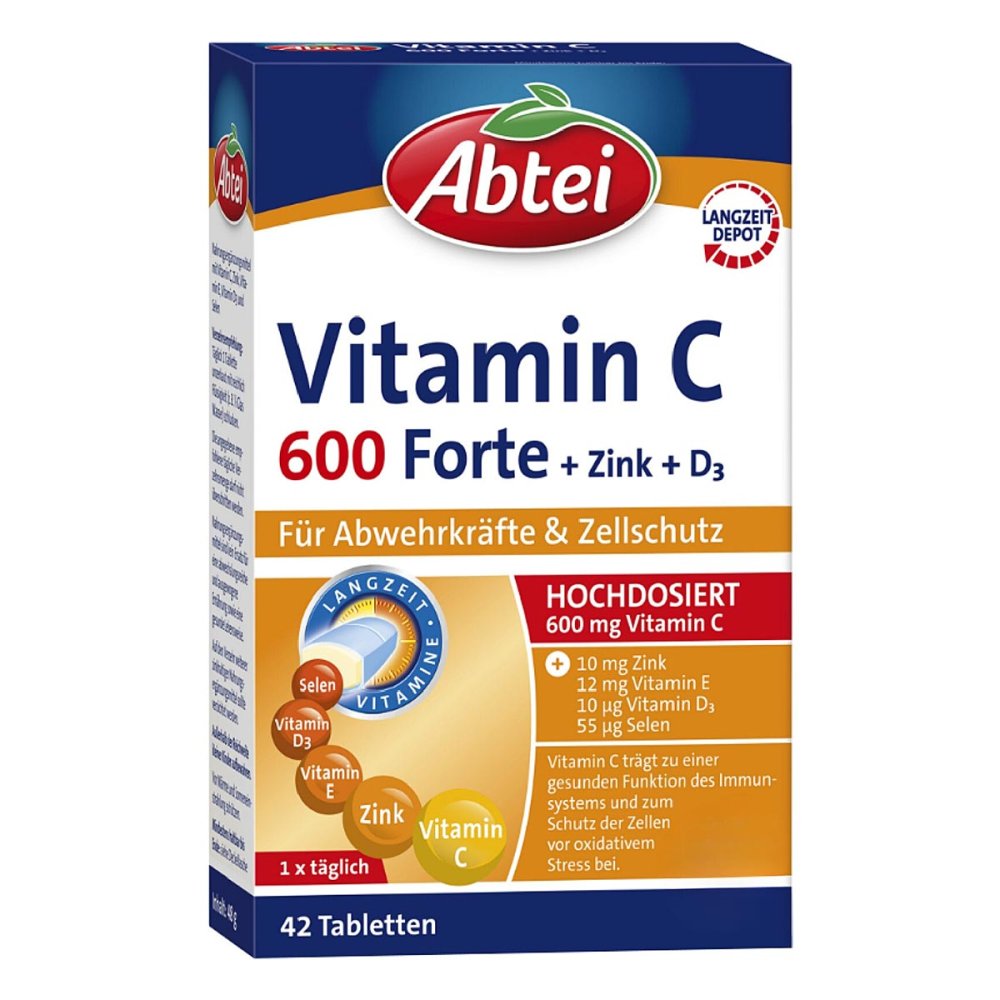Abtei Vitamin C6 00 Forte Tabletten Titandioxidfr. 42 szt.