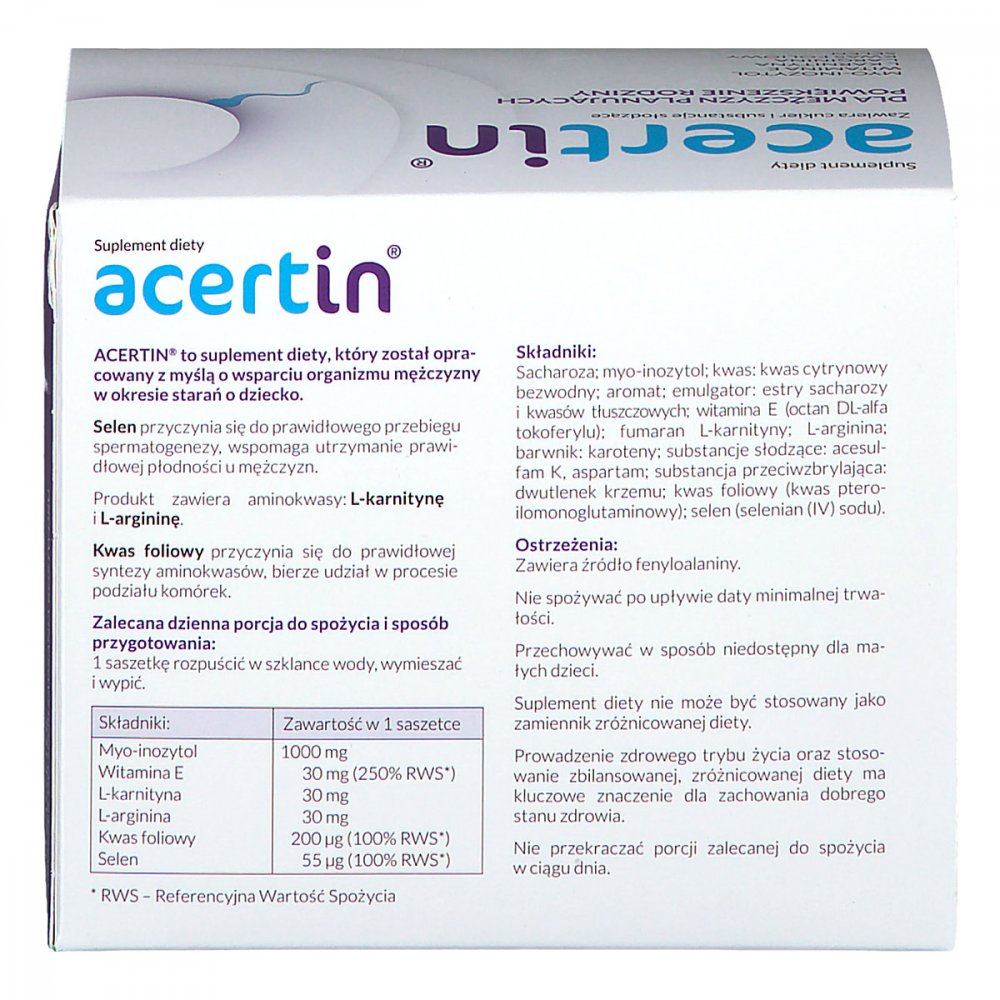 Acertin opinie, suplement diety dla mężczyzn na płodność - Apo ...