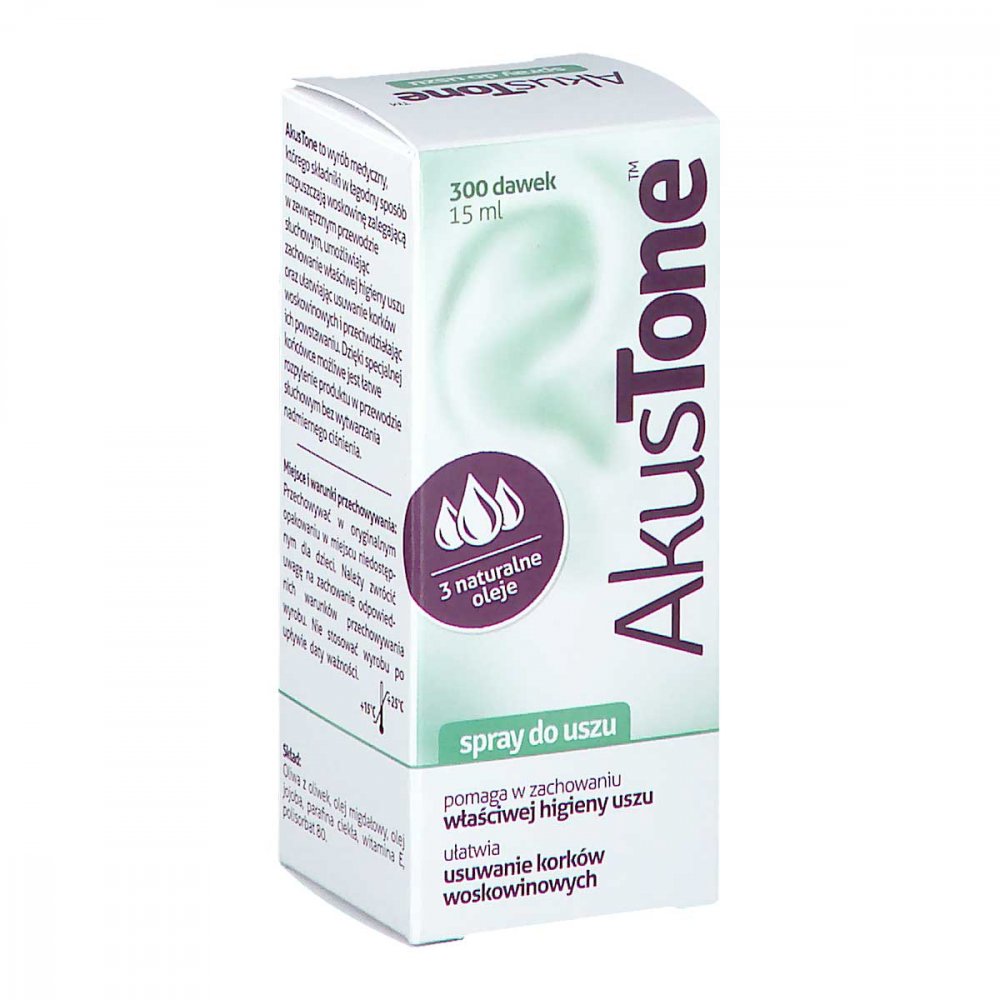 Akustone spray do uszu 15 ml, Akustone do uszu - Apo-Discounter.pl