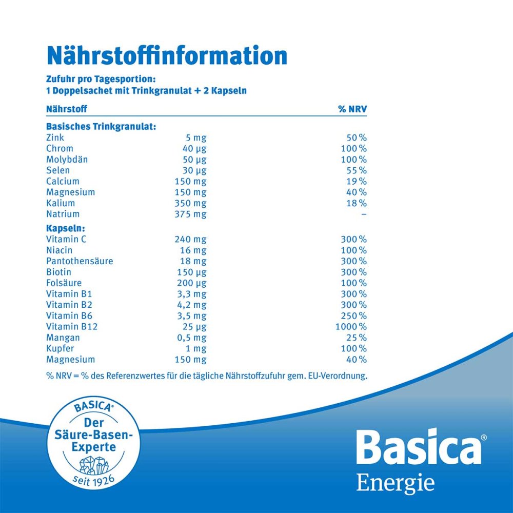 Basica Energie Trinkgranulat+kapseln F.30 Tage Kpg 30 szt.