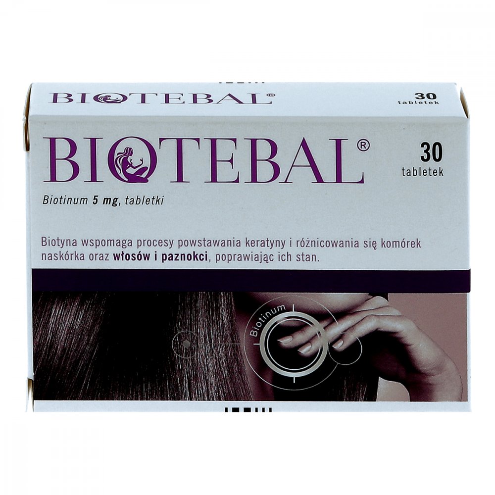 Biotebal 5 mg 30 tabletek, Biotebal lek z biotyną - Apo-Discounter.pl