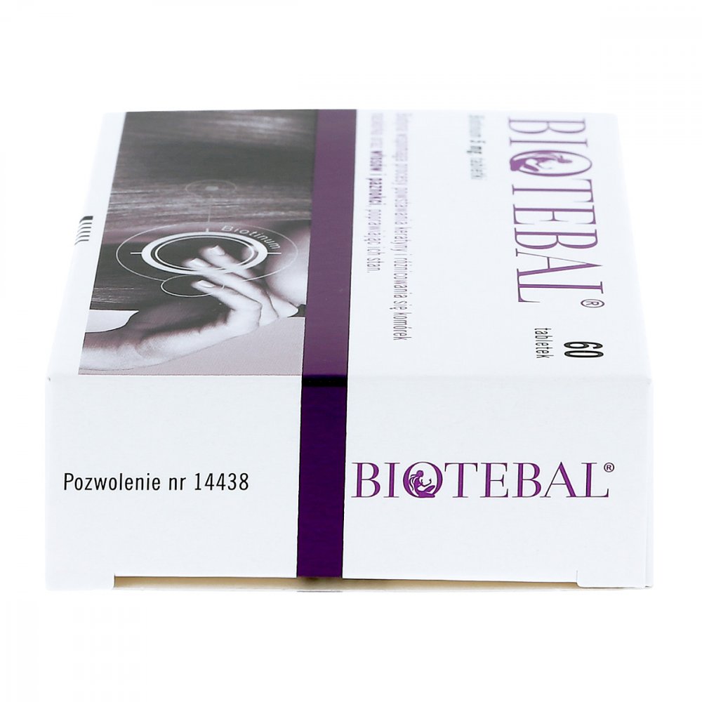 Biotebal 5mg 60 tabletek, Biotebal tabletki na włosy - Apo-Discounter.pl
