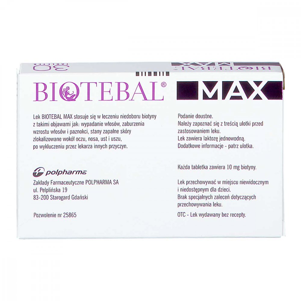 Biotebal Max, Biotebal 10 mg, tabletki Biotebal Max cena, opinie - Apo ...