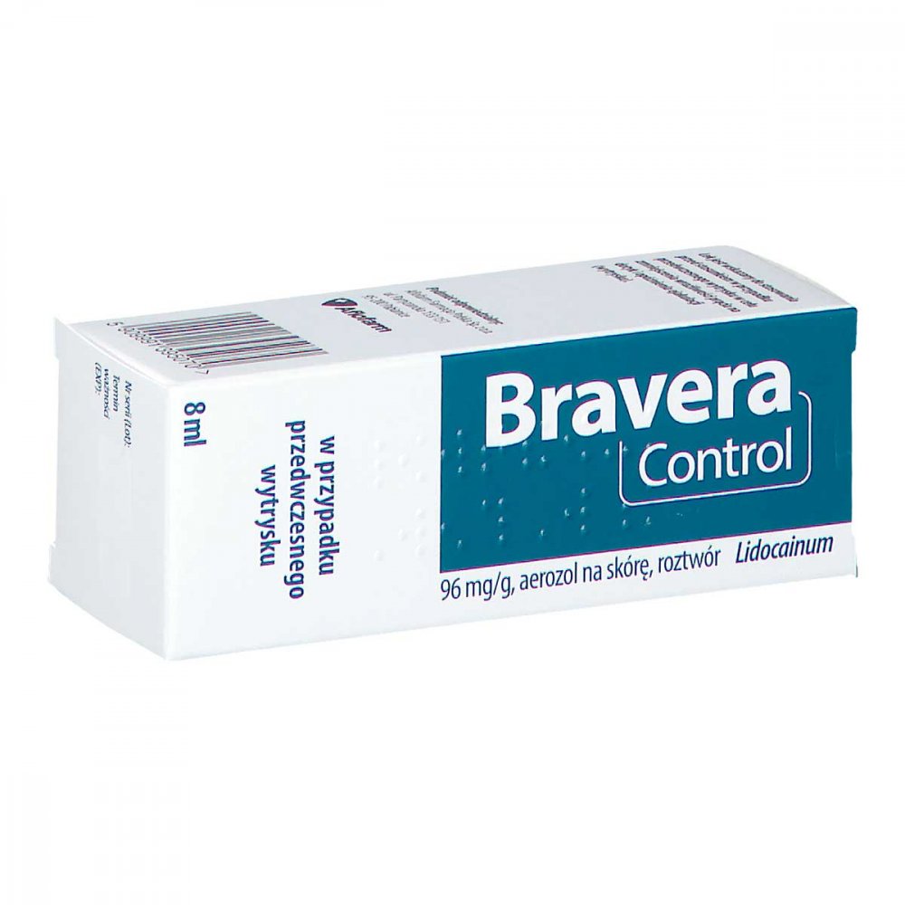 BRAVERA CONTROL aerozol na skórę roztwór 96mg/g 8 ml