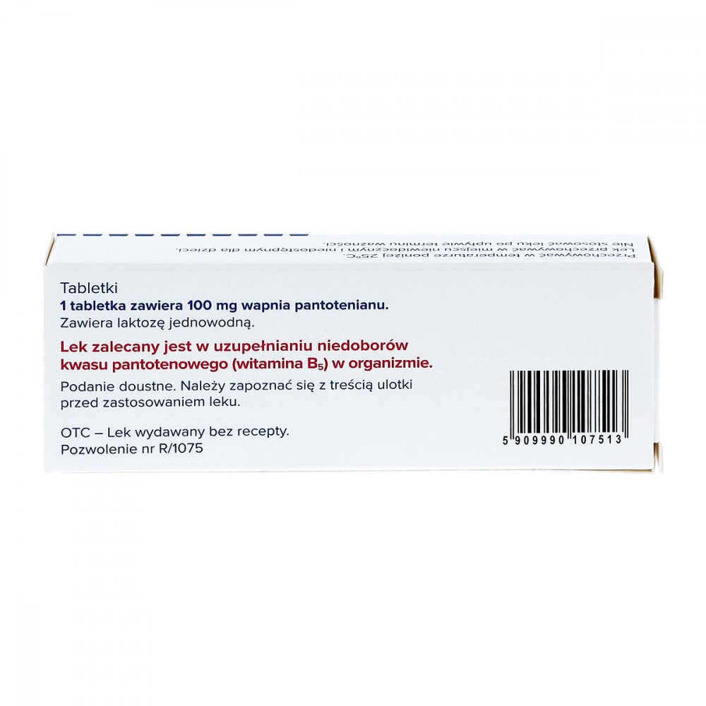 Calcium pantothenicum Jelfa 100 mg, tabletki Calcium pantothenicum ...