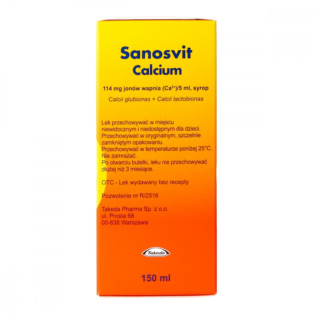 Calcium Sanosvit wapno w syropie, calcium bananowe - Apo-Discounter.pl