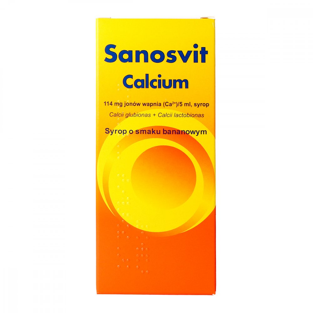 Calcium Sanosvit wapno w syropie, calcium bananowe - Apo-Discounter.pl