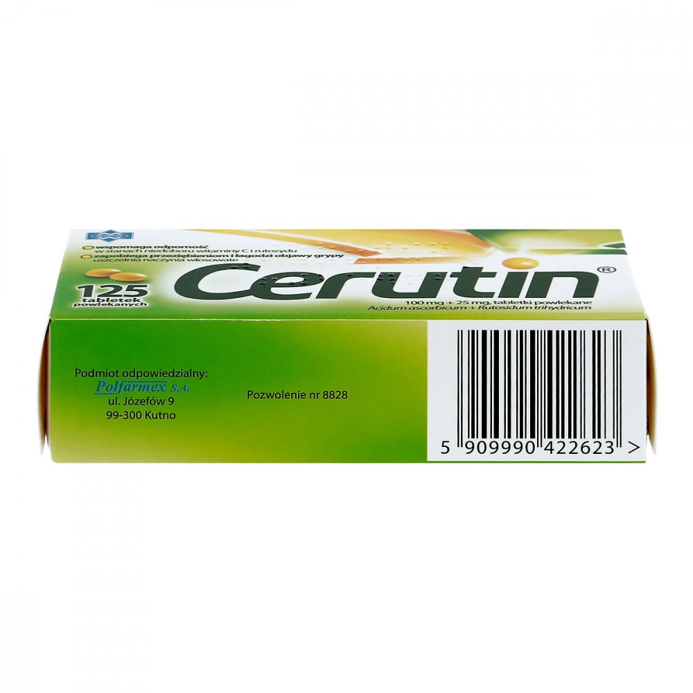 Cerutin tabletki, Cerutin skład, Cerutin lek z witaminą C i rutozydem ...
