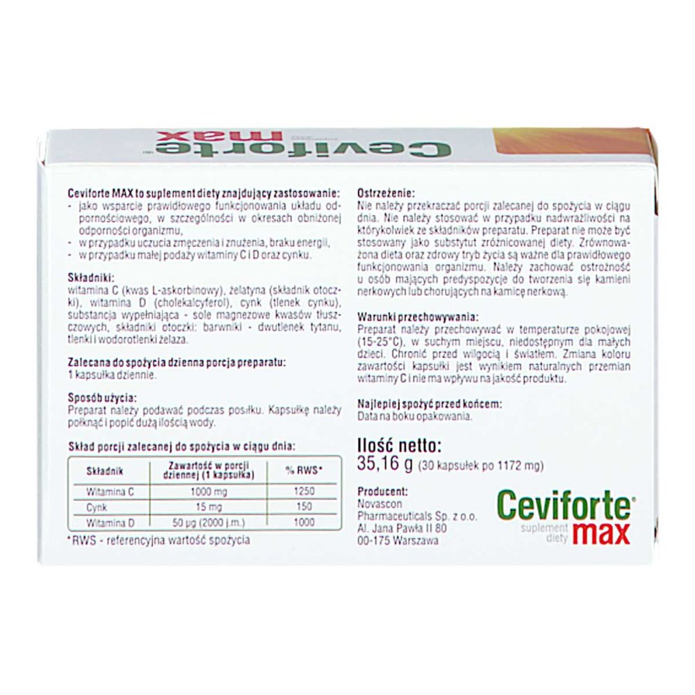 Ceviforte Max kapsułki 30 kup online | apteka internetowa apo-discounter.pl