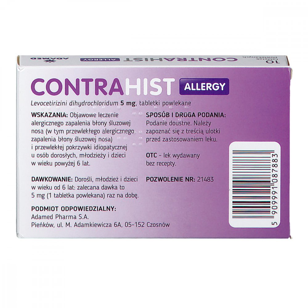 Contrahist Allergy 5 mg 10 kup online | apteka internetowa apo ...