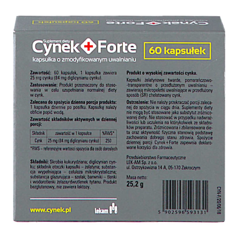 Cynek+ Forte kapsułki 60 kup online | apteka internetowa apo-discounter.pl