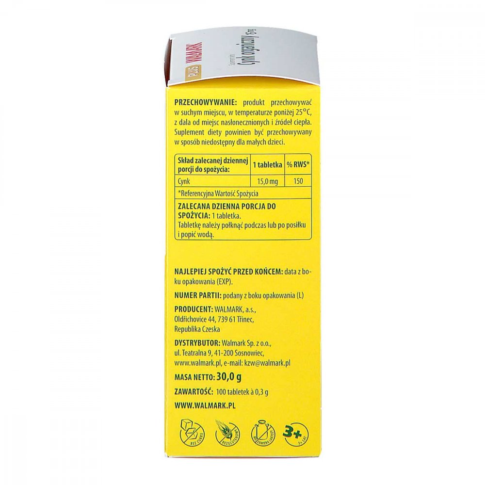 Walmark cynk organiczny 15 mg, cynk w tabletkach - Apo-Discounter.pl