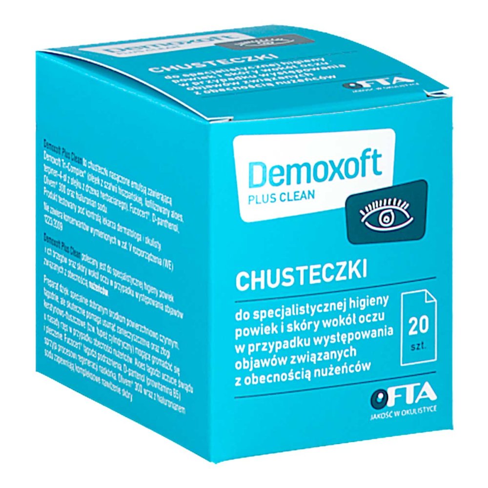 DEMOXOFT PLUS Clean chusteczki 20 kup online