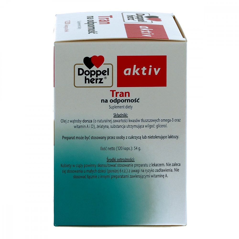 Doppelherz aktiv Tran w kapsułkach, Doppelherz tran - Apo-Discounter.pl