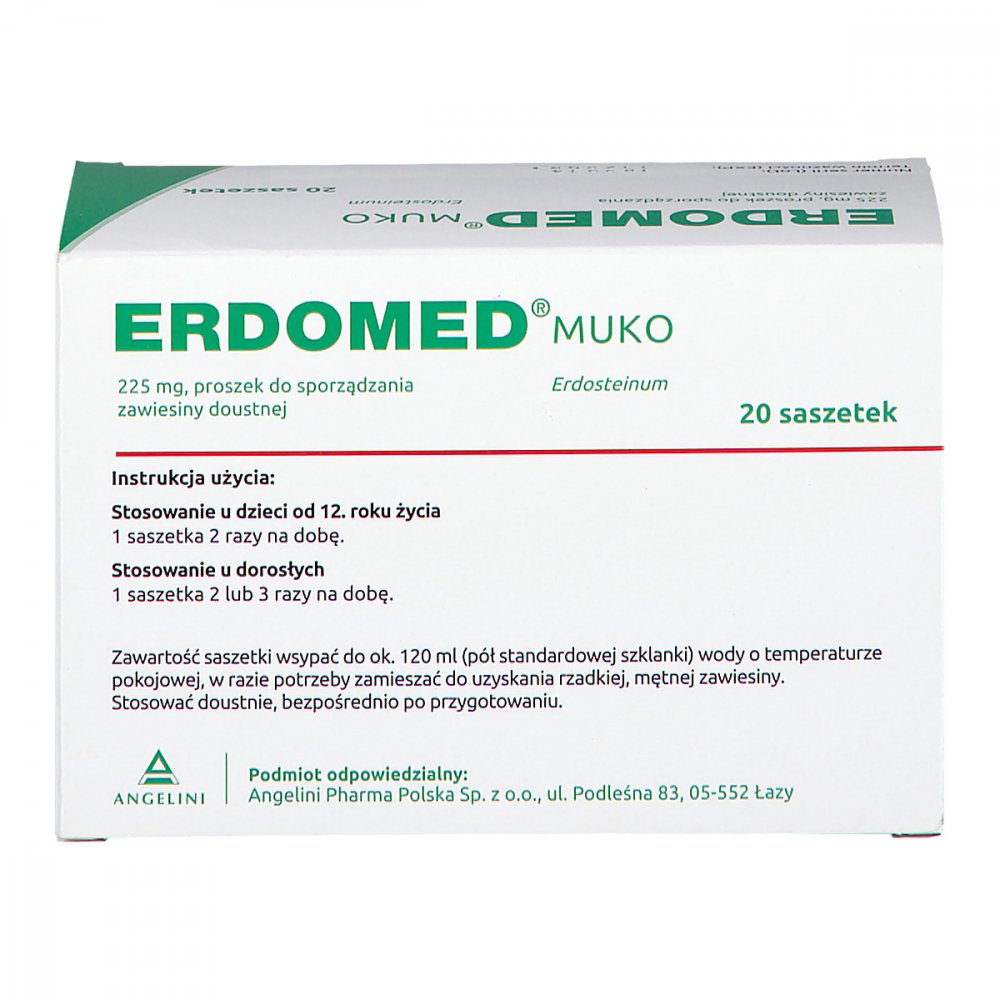 Erdomed Muko 225 mg proszek do sporządzania zawiesiny doustnej 20