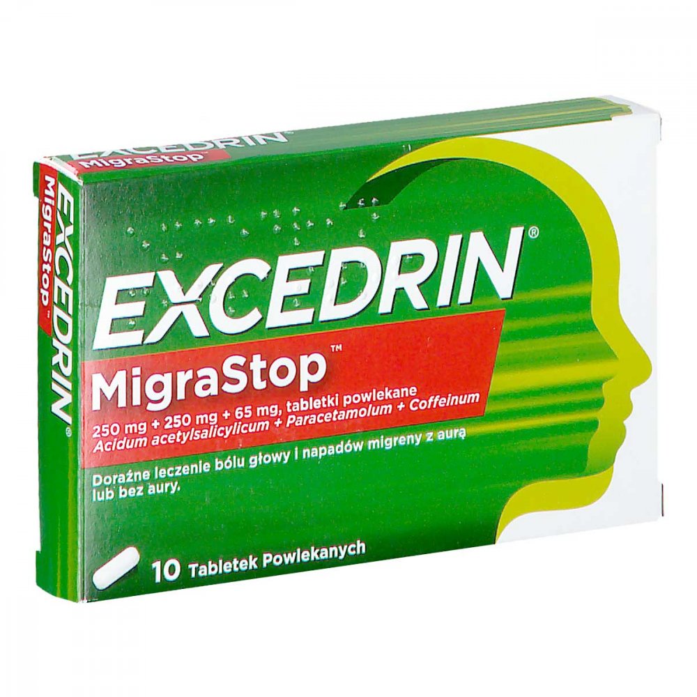 Excedrin MigraStop tabletki 10 kup online | apteka internetowa apo ...