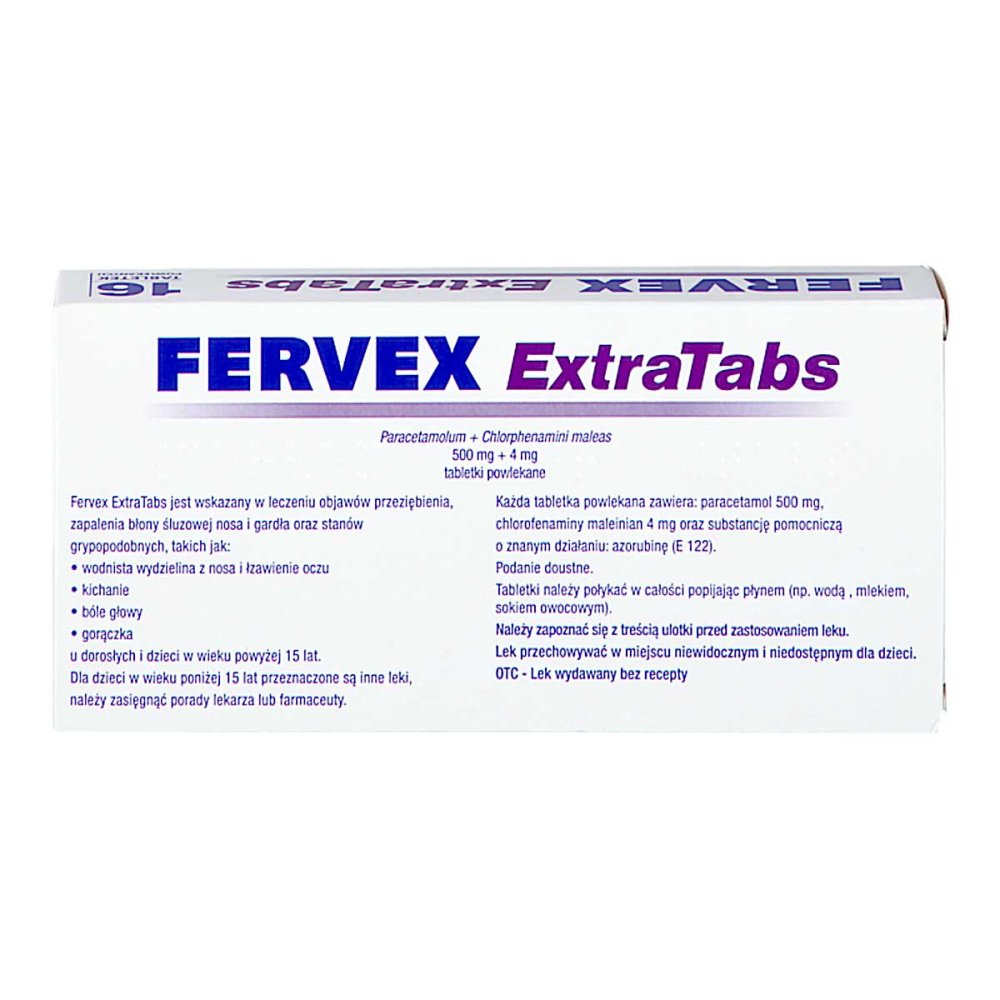 Fervex Extra Tabs 16 kup online | apteka internetowa apo-discounter.pl