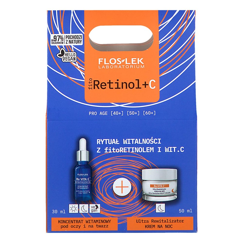 FLOS-LEK ZEST.REVITA C FITORETINOL+C Krem na noc i Koncentrat WIT. p ...