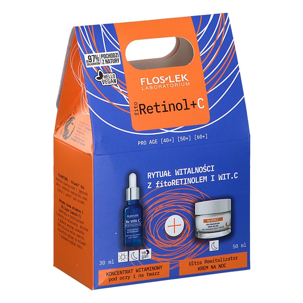 FLOS-LEK ZEST.REVITA C FITORETINOL+C Krem na noc i Koncentrat WIT. p ...