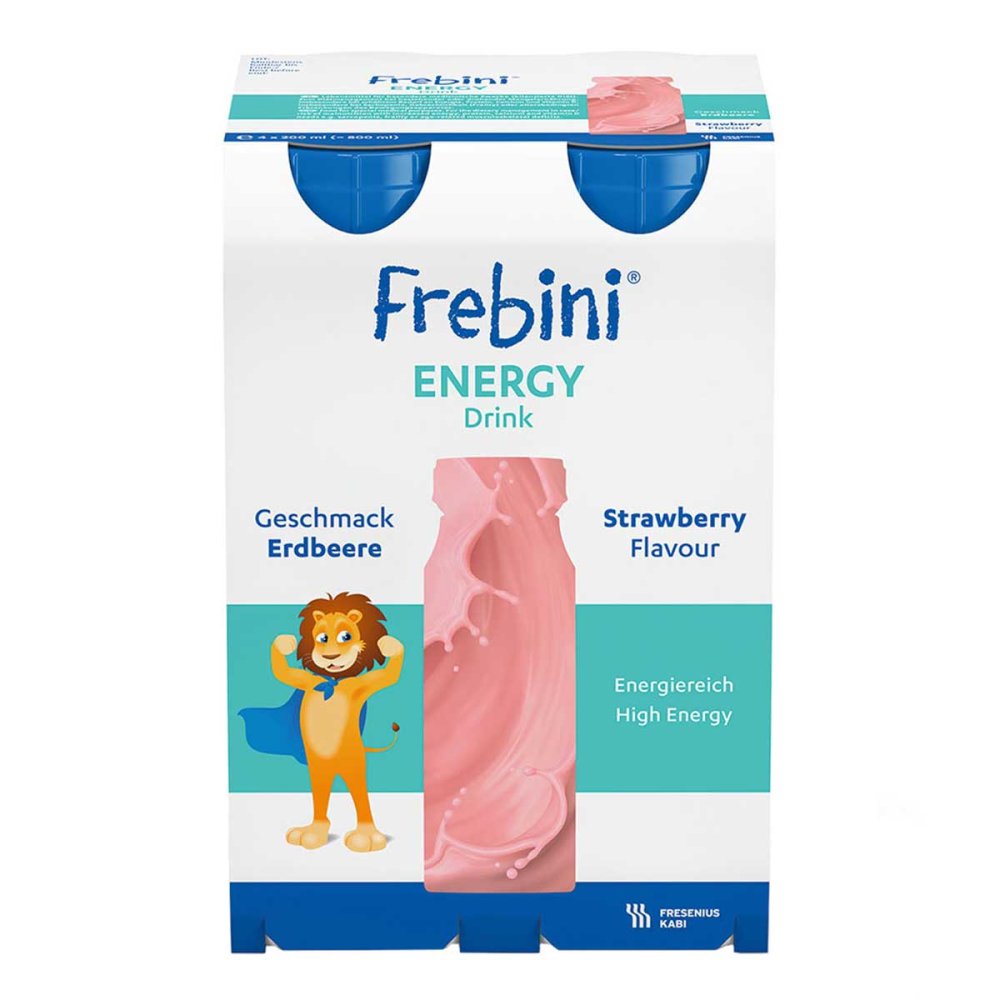 Frebini Energy Drink Erdbeere Trinkflasche 6x4x200 ml