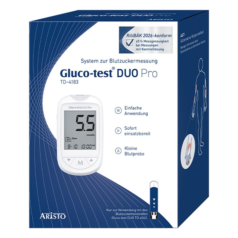 Gluco Test Duo Pro Set Blutzuckermessgerät Mmol/l 1 szt.