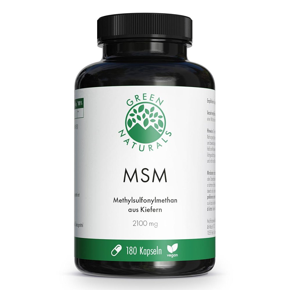 Green Naturals Msm 2100 Mg Vegan Hochdosiert Kapsel (n) 180 szt.