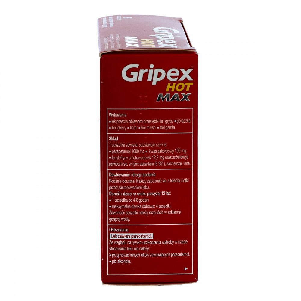 Gripex Hot Max saszetki cena, opinie - Apo-Discounter.pl